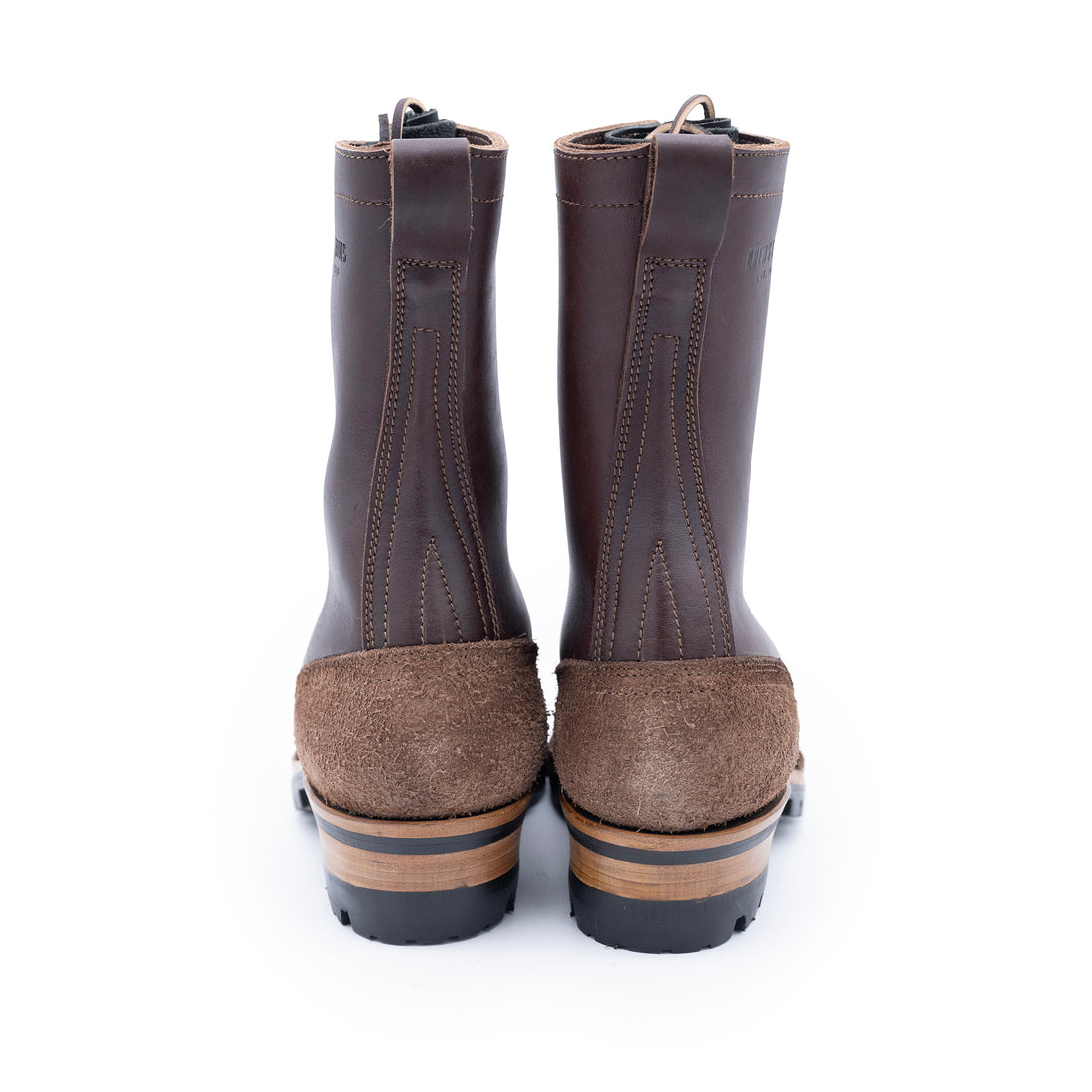 Drew's 10-Inch Leather Logger - Brown Combo Work Boots – Drew's Boots