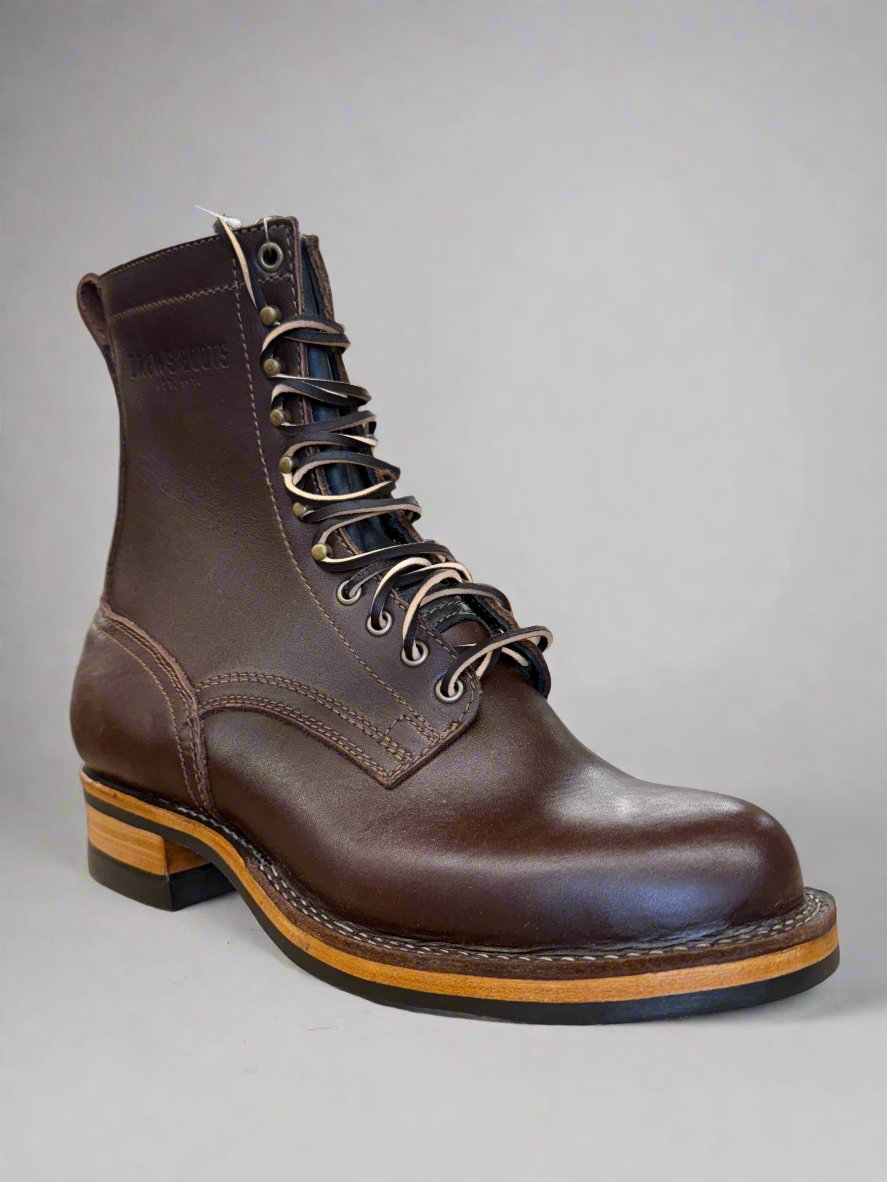 Drew's 8-Inch Logger - Brown Smooth 430 Mini Lug Sole Size 10.5D | Drew ...