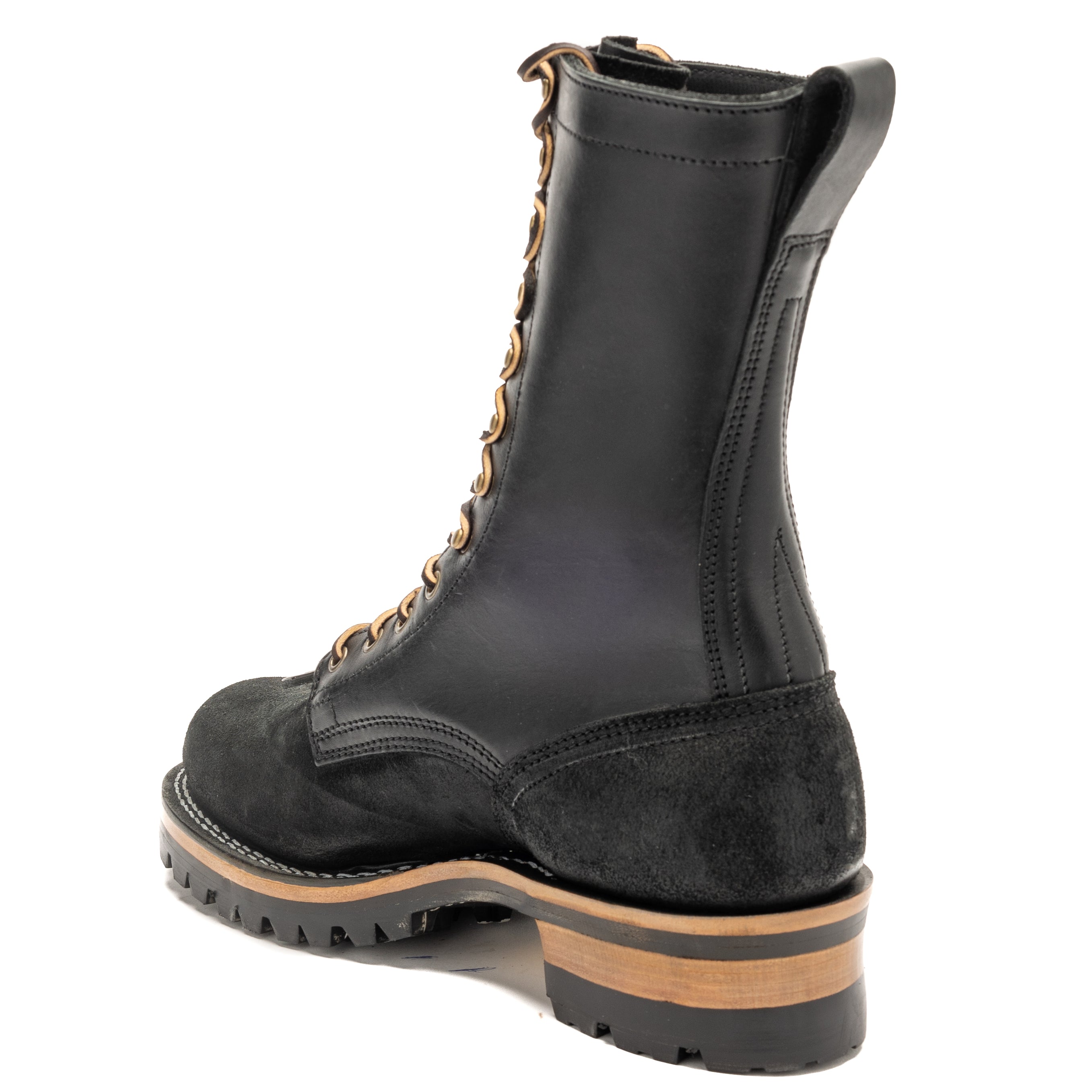 Drew's 10-inch Logger - Black Combo | Drew's Boots